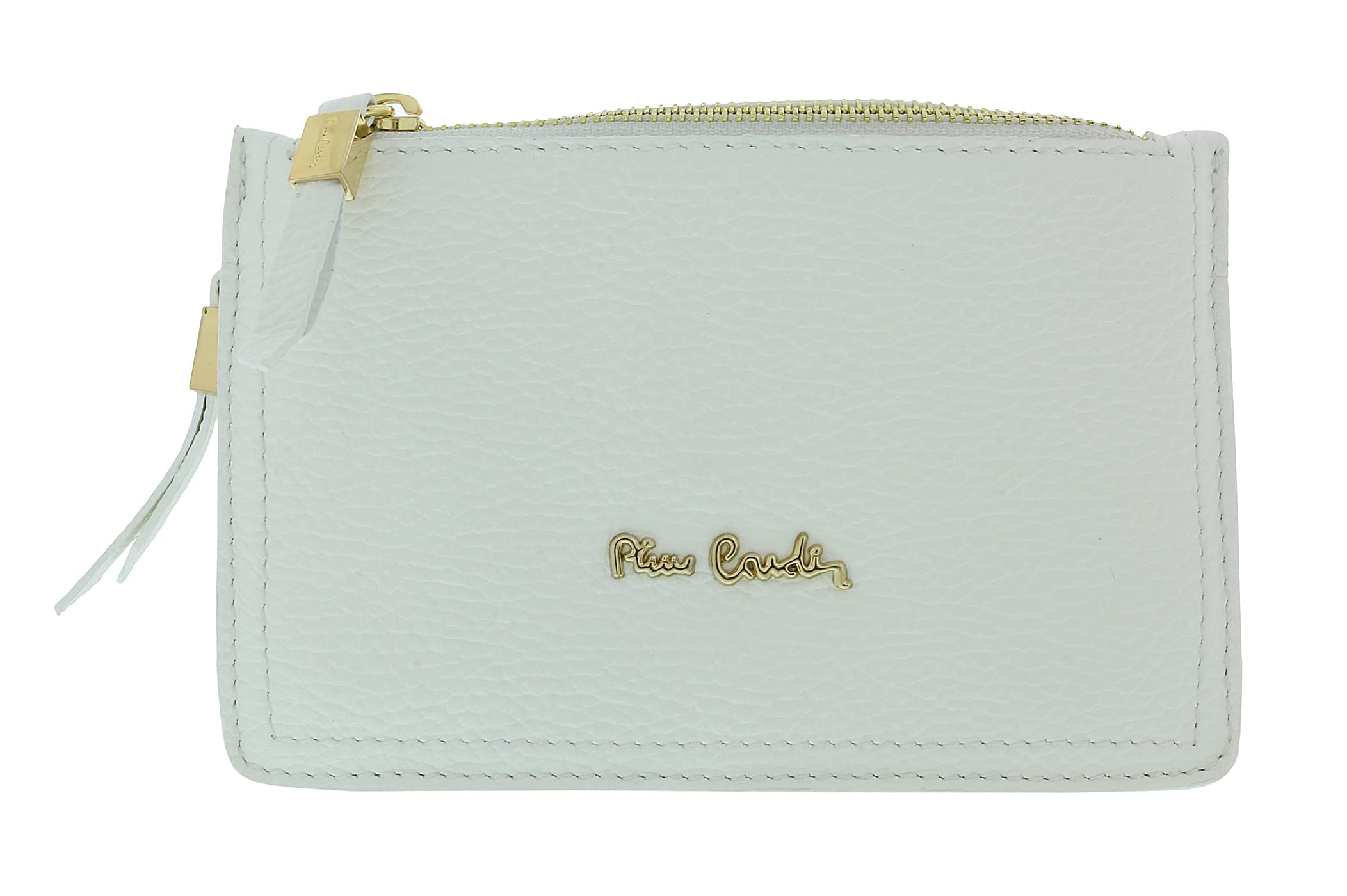 Pierre Cardin White Leather Small Structured Square Crossbody Bag for womens