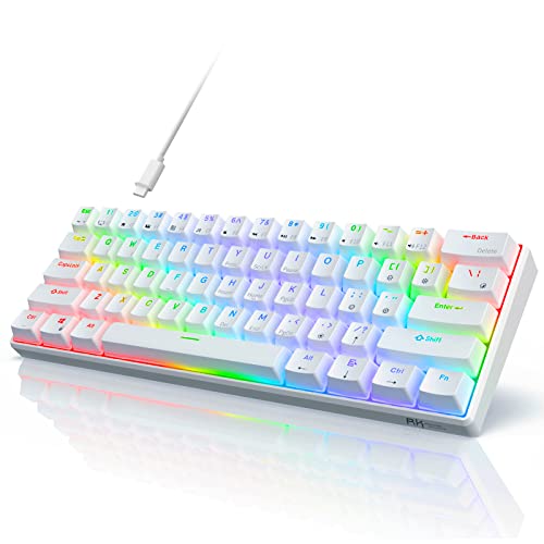 RK ROYAL KLUDGE Wired Gaming Keyboard Bundle with Coiled Keyboard Cable(Black)