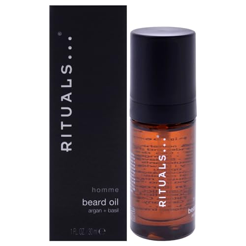 RITUALS Homme Invigorating Beard Oil - Nourishing & Conditioning Oil with Argan & Basil - 1.0 Fl Oz
