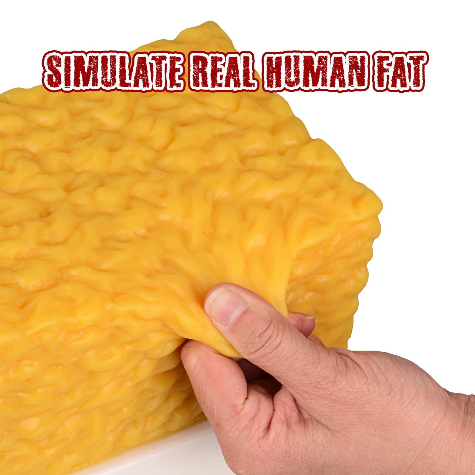 SimCoach Human Body Fat Replica 5 Lbs, Keep Fit & Weight Loss Motivation & Reminder, Silicone Human Fatty Tissue Demonstration Model for Nutritionist, Athlete