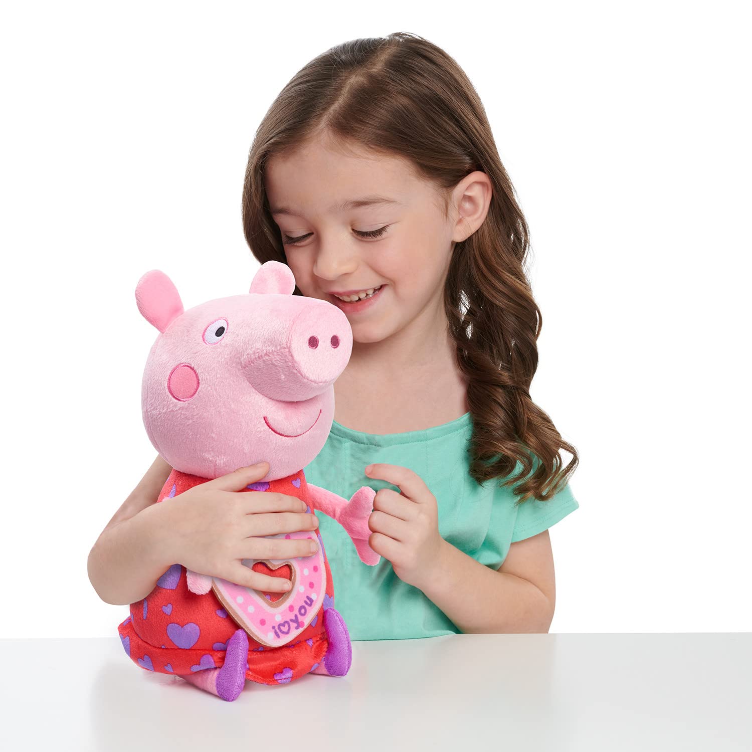 Peppa Pig Large Valentine’s Plush Stuffed Animal, Kids Toys for Ages 2 Up by Just Play