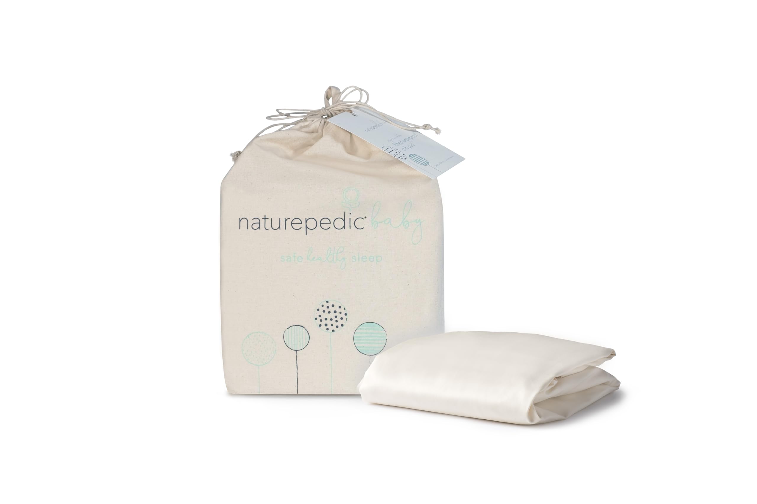 Naturepedic Organic Crib Mattress Sheet - Crib Fitted Sheet for Standard Crib Mattress - Soft and Breathable Cotton Crib Sheet - Ivory - 52"x28"