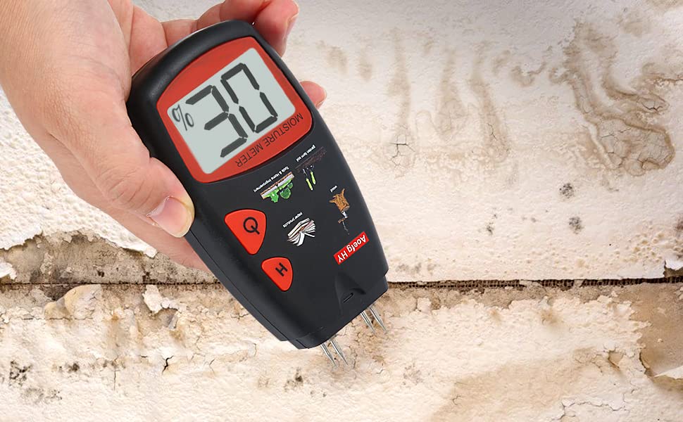 Moisture Meter, Wood Moisture Meter,Moisture Meter for Walls, Moisture Detector,Mold Detector, Soil Moisture Meter, Mold Test Kit for Home,Water Leak Detector