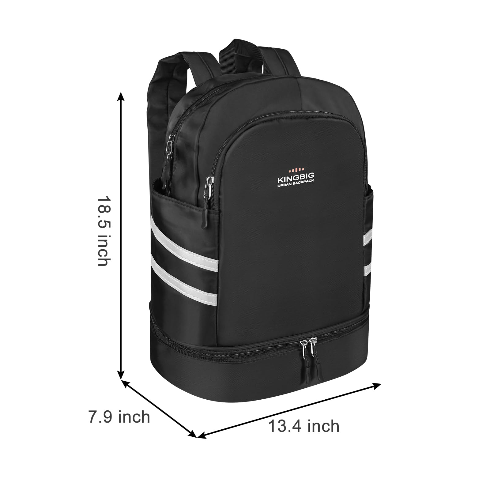 KingBig Gym Backpack Waterproof Backpack With Shoe Compartment Lightweight Travel Backpack Sports Backpack Small Gym Bag(high-capacity)