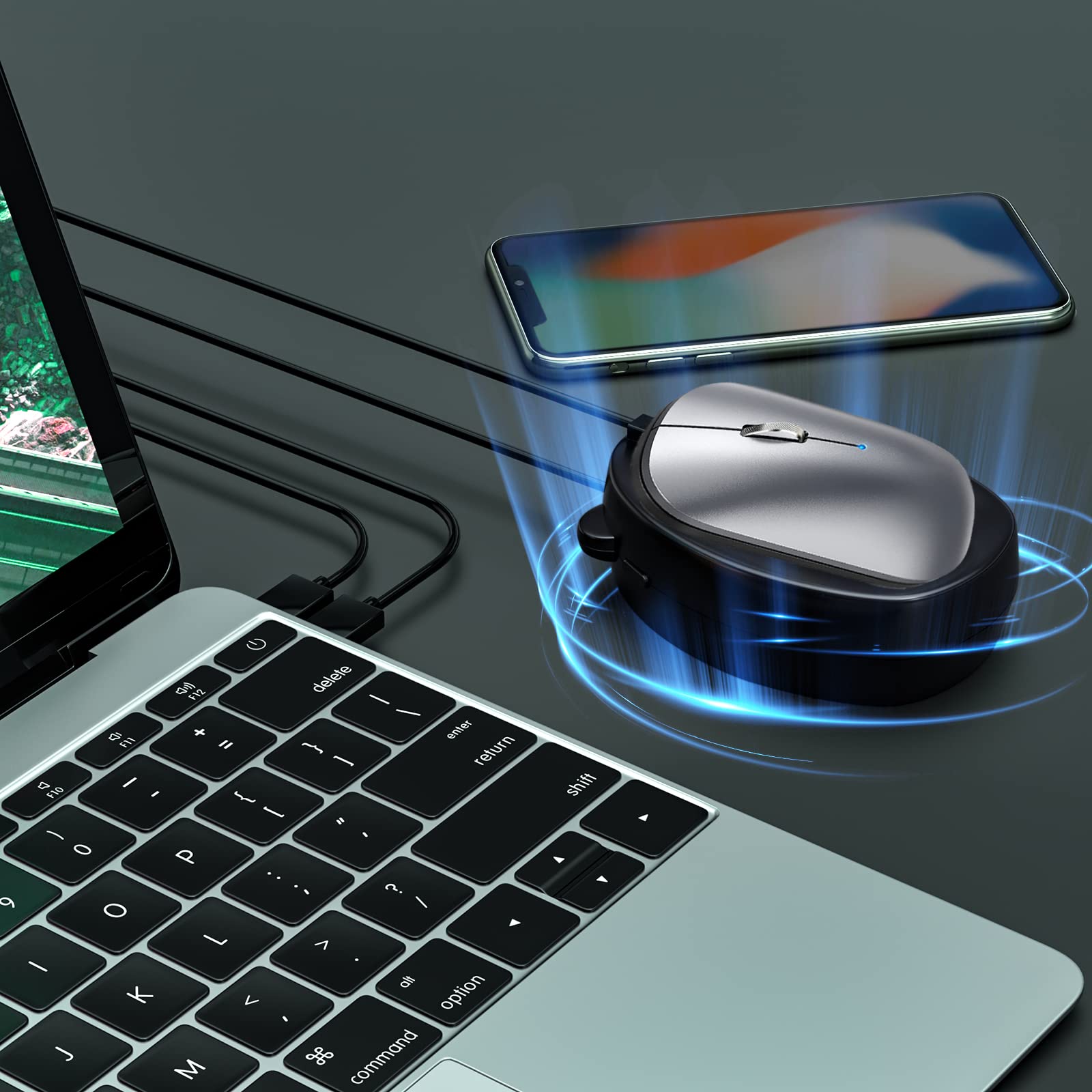 Mouse Jigger Undetectable - Mouse Mover - Keeps PC or Laptop Automatic Running Without Any Control, Suitable for Home, Office, Gaming, USB Charging Black