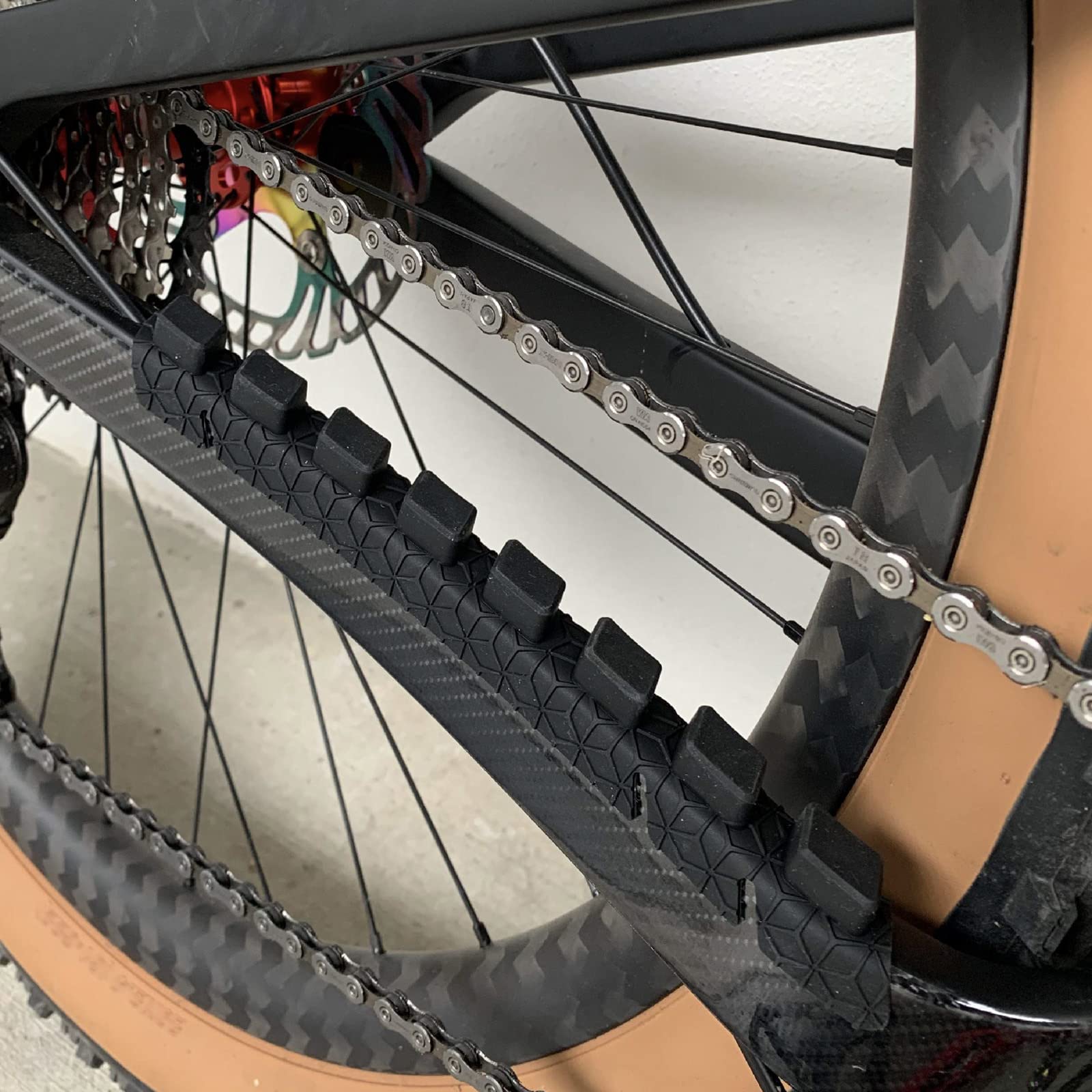 Mountain Bike Downtube Frame Protector, ENLEE Bicycle Chain Stay Protection for BMX (Pad 4, Chain Stay)