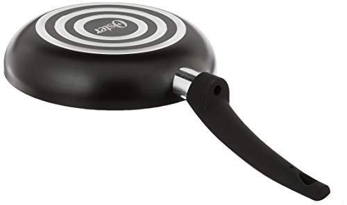 Oster Herstal Aluminum Cookware Set with Ceramic Non-Stick and Soft Touch Bakelite Handle with Tempered Glass Lids, 11-Piece, Black w/White Interior