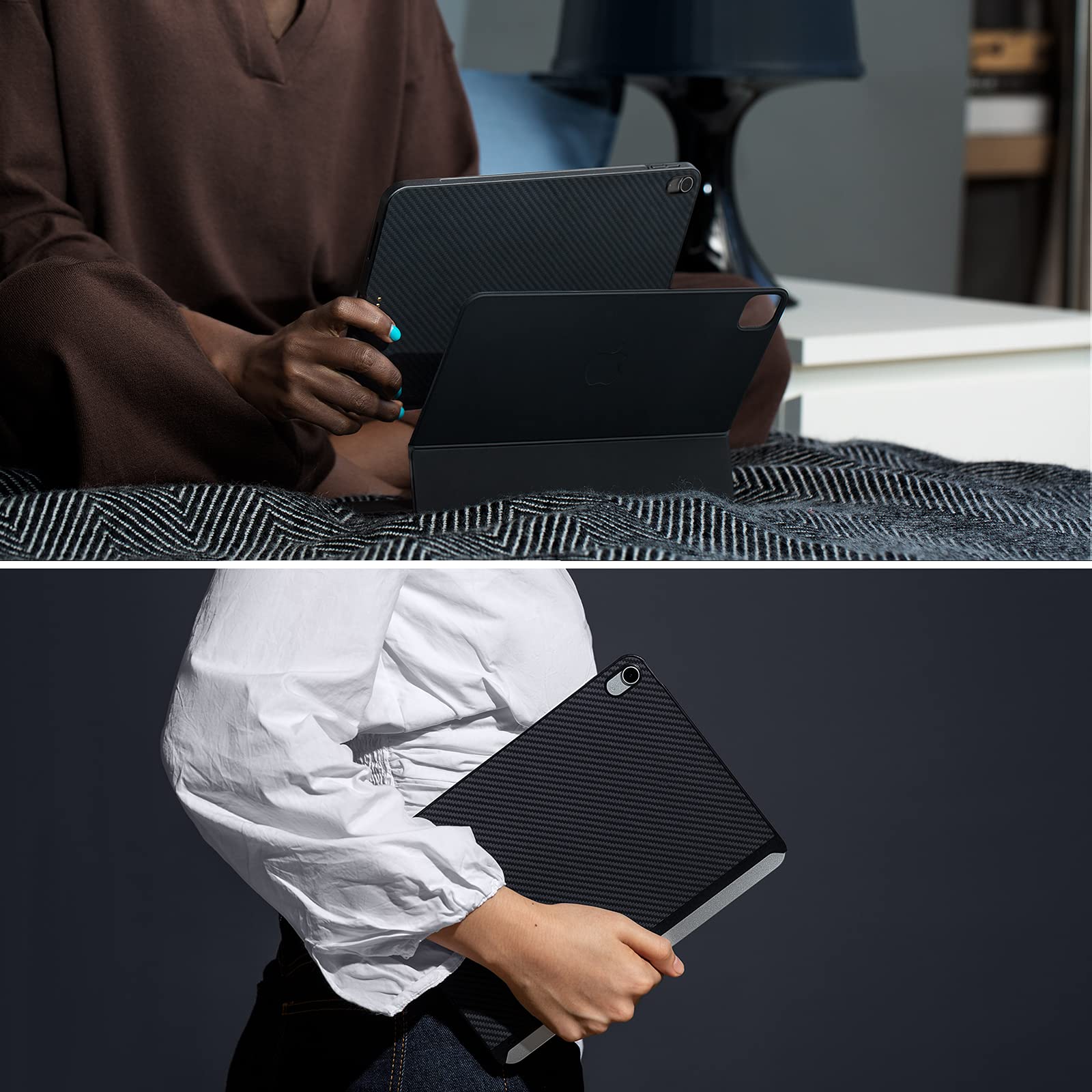 PITAKA iPad Air 5th Case 2022/iPad Air 4th Case 2020 10.9 Inch [MagEZ Case 2] Ultra Thin Aramid Fiber Magic Keyboard Compatible Case, Magnetic Case Works with MagEZ Stand & MagEZ Folio