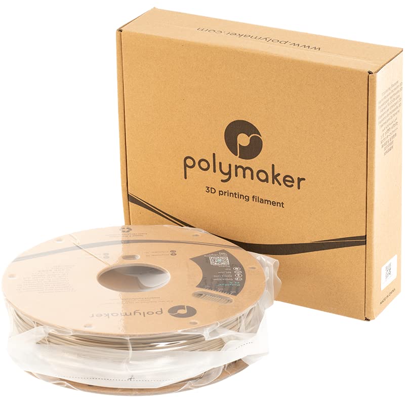 Polymaker Tough PLA 3D Printer Filament 1.75mm, 750g FDE Beige PLA Filament - PolyMax 1.75 PLA Filament FDE Beige, Tougher Than PLA+ 3D Filament, High Impact Strength for Functional Application