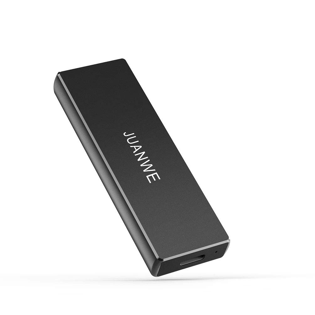 JUANWE 250GB External SSD, USB 3.1 500MB/s High-Speed Read Write Portable Aluminum SSD External Hard Drive, Type-C PSSD for PC/Laptop/Mac/Android,Mobile External Solid State Drive