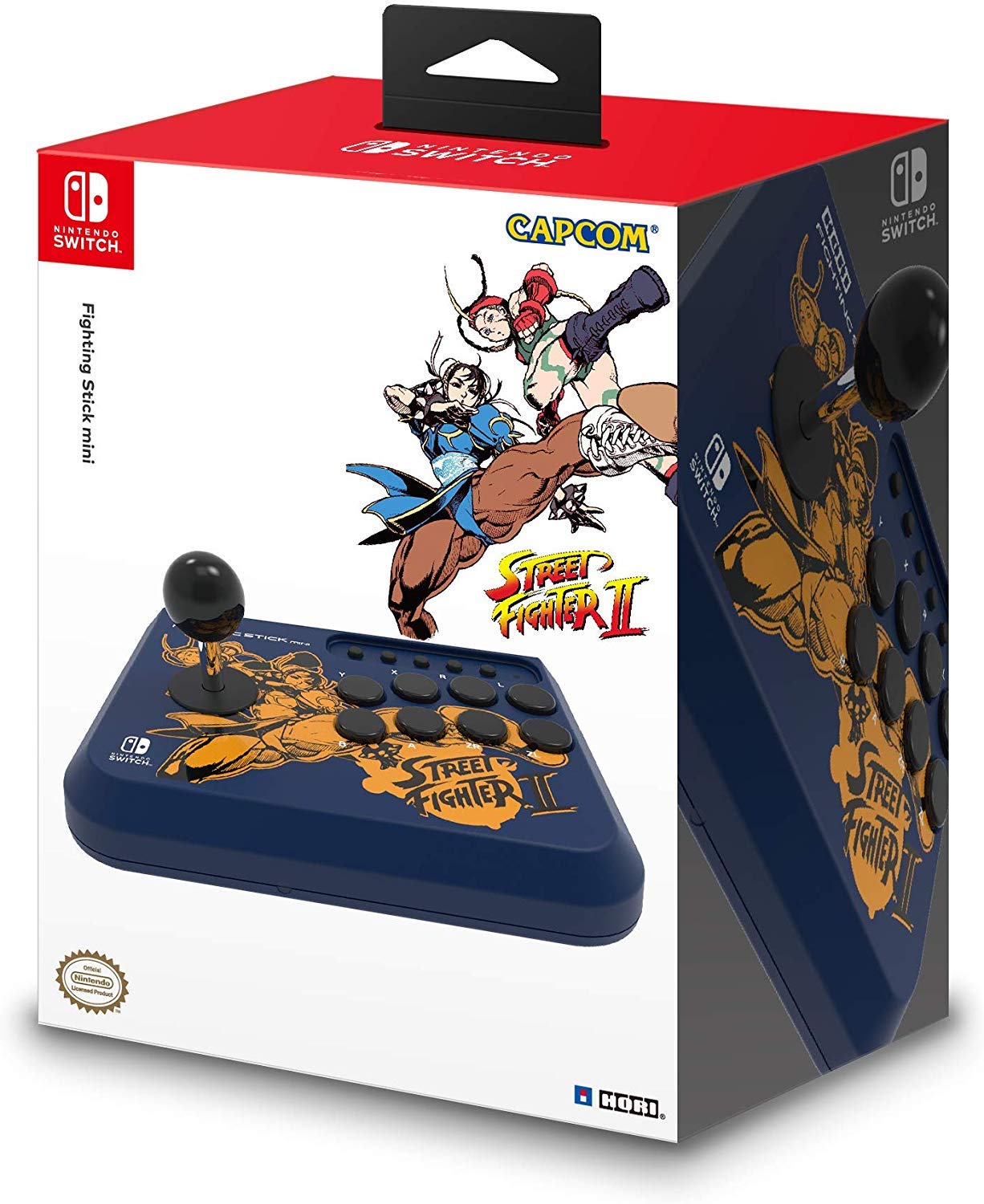 HORI Nintendo Switch Fighting Stick Mini - Street Fighter II™ Edition (Chun-Li & Cammy) Officially Licensed by Nintendo & Capcom