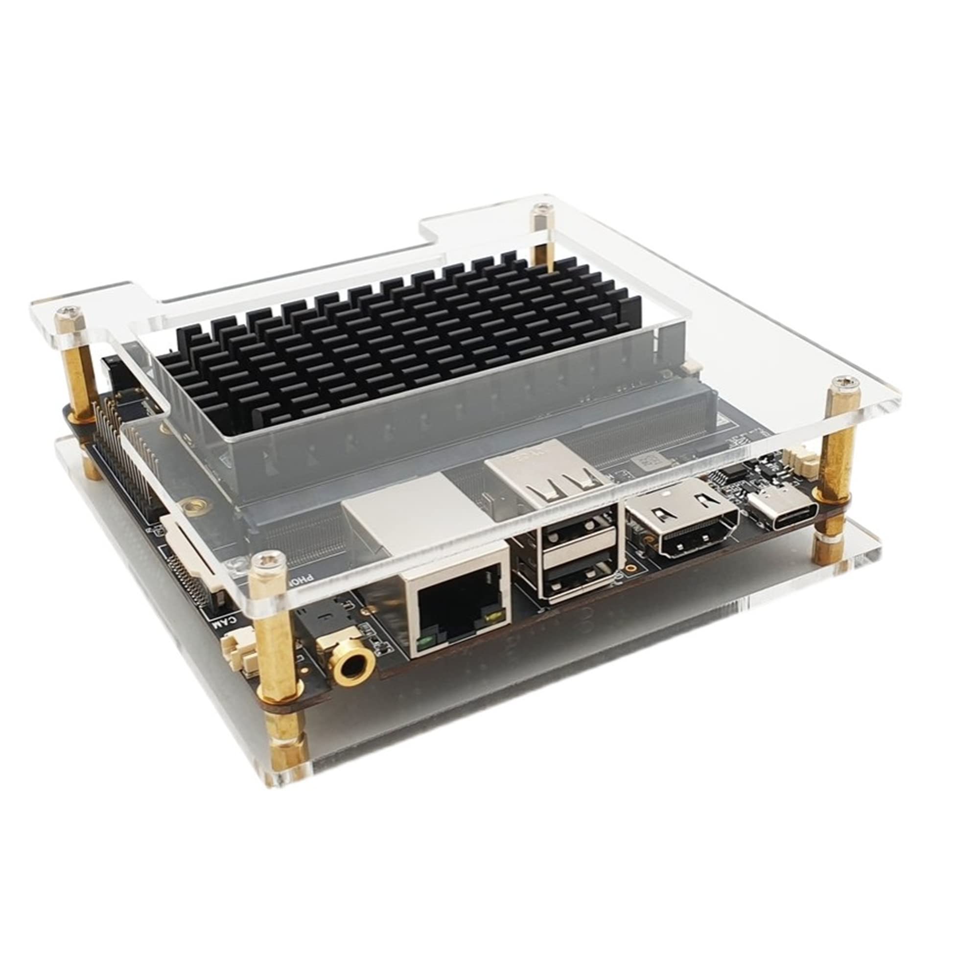 ROCK PI N10 RADXA N10 Designed for AI apps and solutions based on Rockchip RK3399pro (with Acrylic shell, 8GB Ram+64GB EMMc)