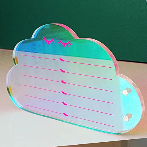 LIXIMMAZN Dazzling Eyelash Grafting Pallet, Acrylic Lash Tile holder, Makeup Palette Eyelash Extensions Storage Gasket Pads with Suction for Tweezers (Cloud-Shaped C)