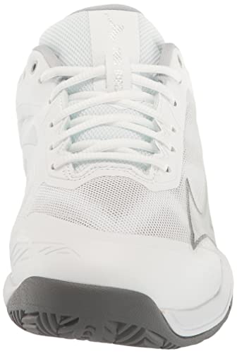 Mizuno Women's Wave Exceed Light Tennis Shoe, White/Silver, 10