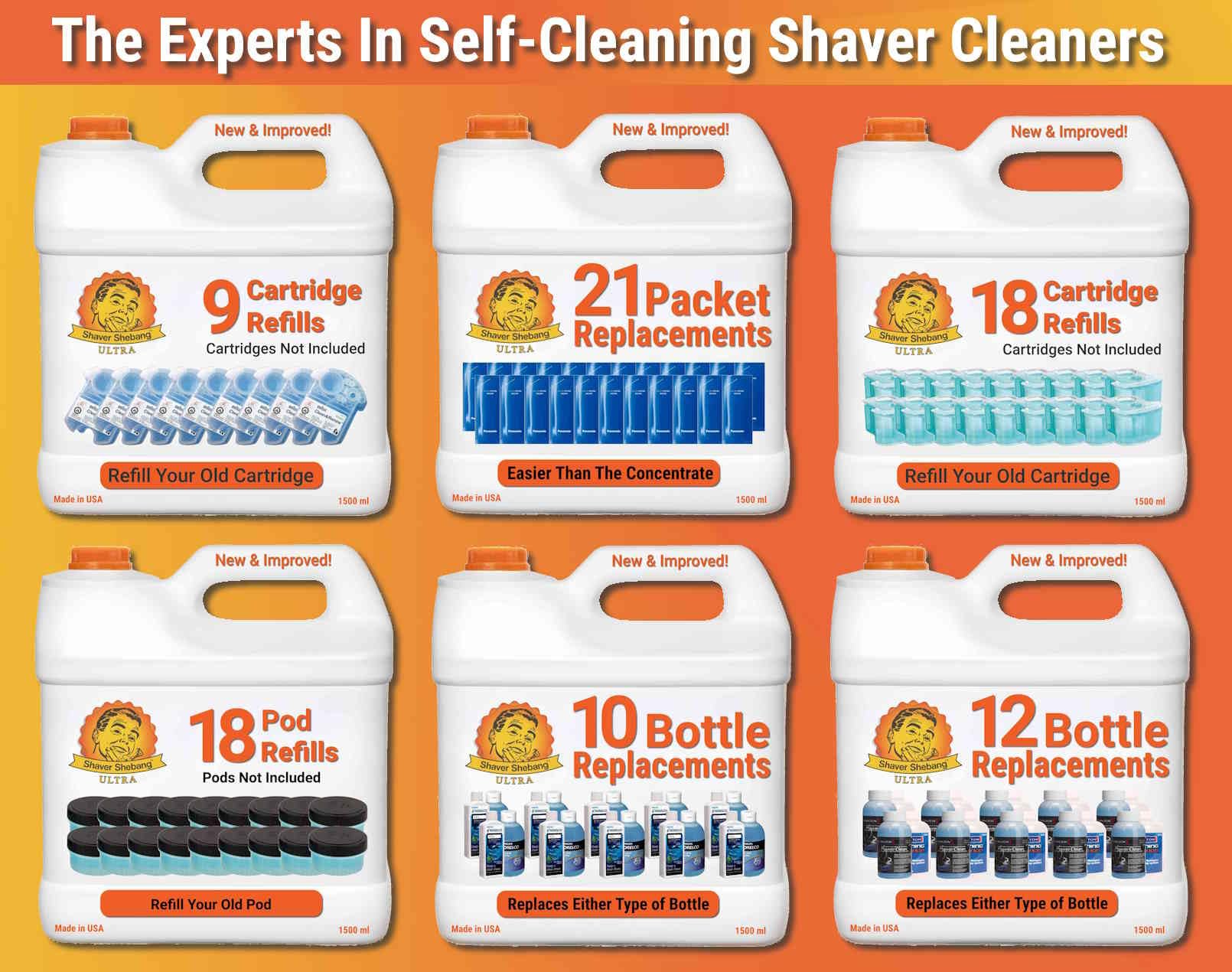 Shaver Shebang refills for 12 Philips Quick Clean pods