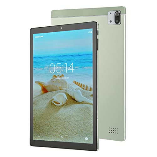 Shanrya 10in Tablet, Tablet PC Green 4GB 64GB 2.4G 5G Dual Band WiFi for Android System for Students for Office (US Plug)