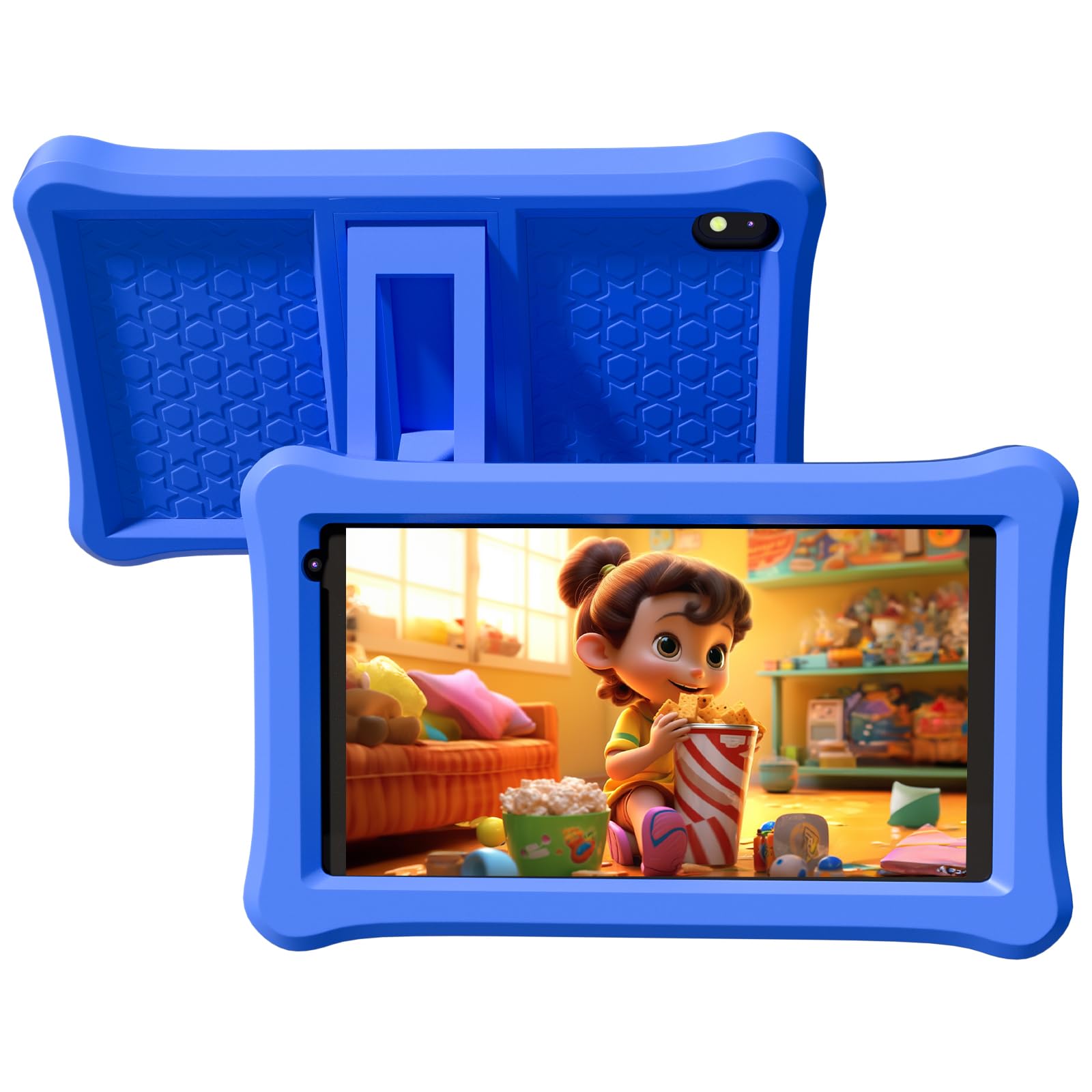 Kids Tablet Toddler Tablet, 7" Tableta for Boys Girls With Child protective cover 2GB+32GB Android 11 Tablet, WiFi Dual Camera IPS Safety Eye Protection Screen, Parental Control APP Kid Tablets Orange