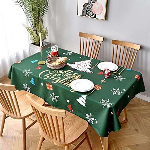 MLQL Christmas Party Wedding Decoration Tablecloth Rectangle Waterproof Living Room Coffee Table Table Cover A7 140x210cm