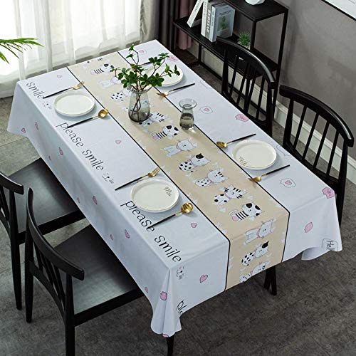 MLQL European-Style Tablecloth Home Restaurant Birthday Party Wedding Decoration Rectangular Waterproof Table Cover A21 140x210cm