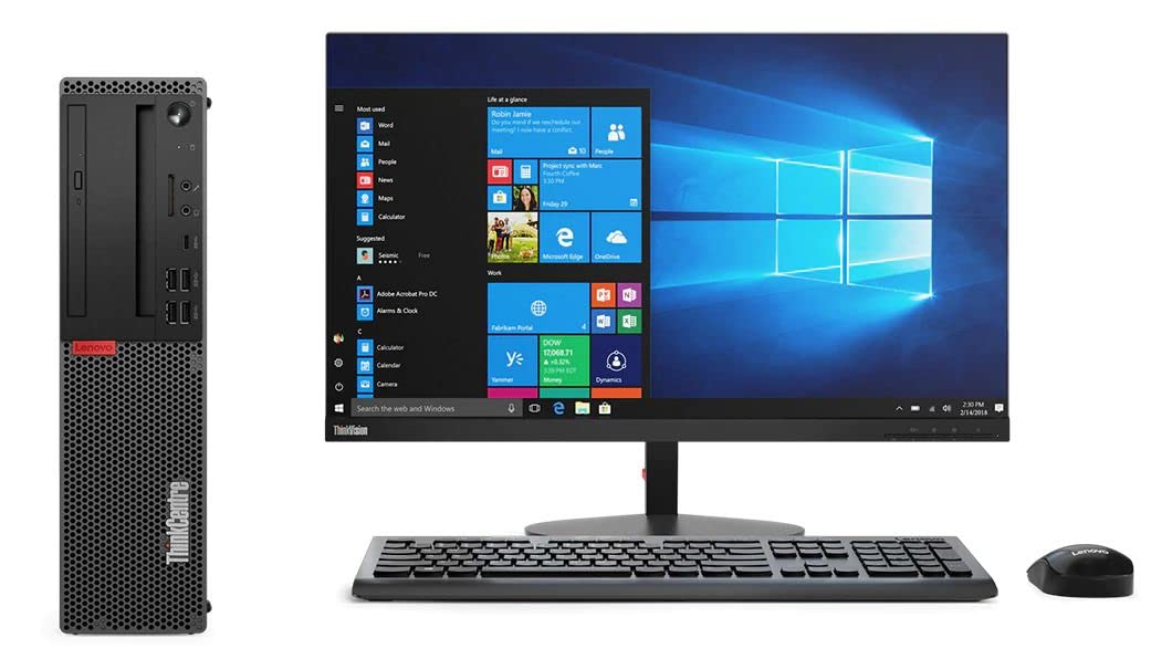 Lenovo ThinkCentre SFF Desktop Intel Core i7 7700 32GB Ram New 2TB NVMe SSD Wireless Keyboard & Mouse Pad Built in AX200 WiFi Card Bluetooth Windows 10 Pro(Renewed)