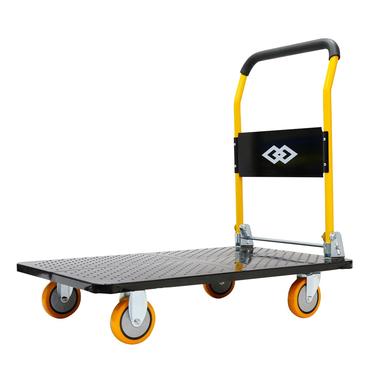 Platform Hand Truck Push Cart Dolly, Utility Cart with 660LB Weight Capacity for Easy Storage and 360 Degree Swivel Wheels