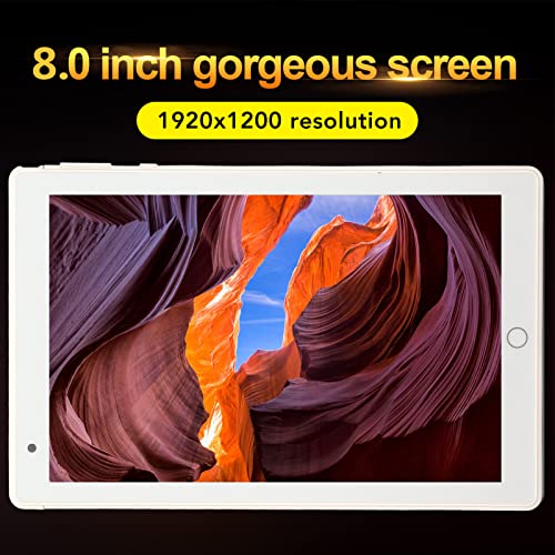 LMOLING 8 Inch Tablet, 4GB RAM 64GB ROM Calling Tablet, Support 128G TF Card, 1920X1200 IPS, 100‑240V Green Tablet Computer with Dual Camera(USA)