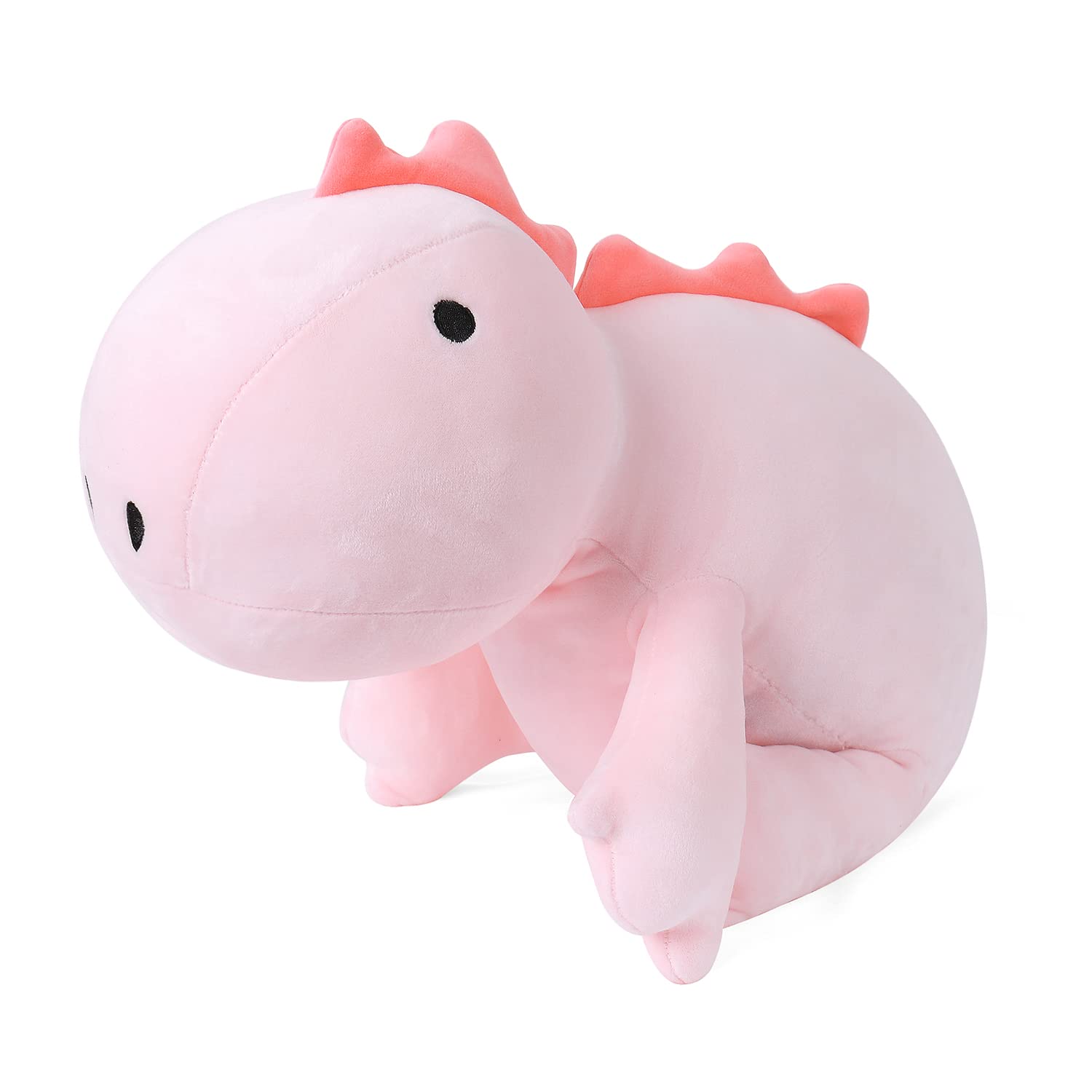 Philicoco 3.5 lbs Weighted Dinosaur Plush, Dino Weighted Plush Animal Stuffed Dinosaur Throw Pillow(Pink Dino 26" 3.5 lbs)