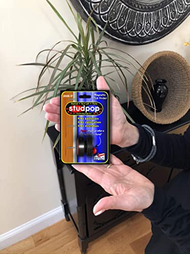 StudPoP "Original" Magnetic Stud Finder.Red.Find metal fasteners holding the wall board to the studs.1"diam moving magnet gives an audible click and a visual movement when fastener is found.