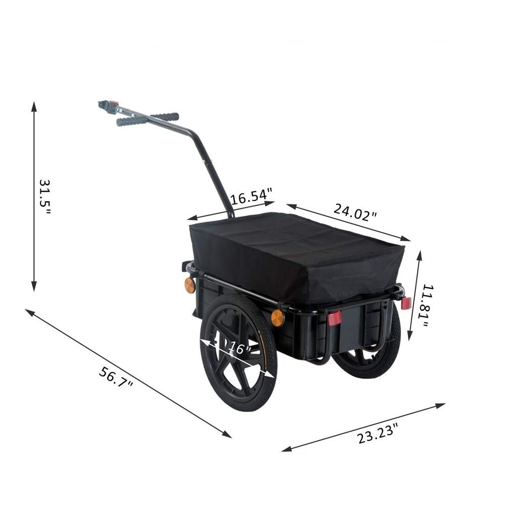 Hype Enclosed Bicycle Cargo Trailer, Black
