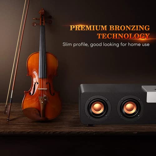 Roleader Bluetooth Computer Speakers Wireless Soundbar - PC Player Speaker with Built-in 4500mAh Battery Audio Stereo Sound Bar for Laptops Monitor TV Desktop Smartphone