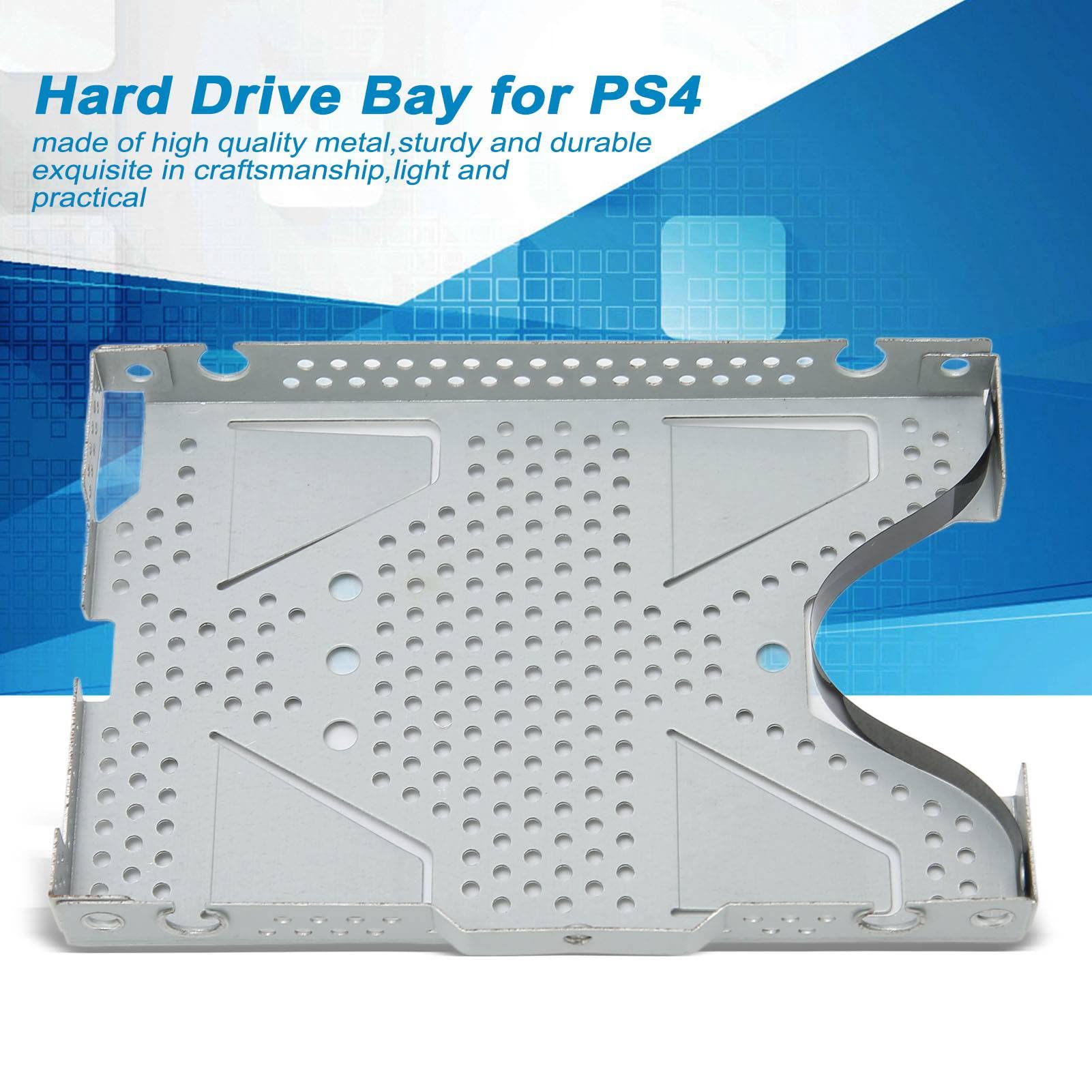 RANNYY Hard Disk Holder, Hard Disk Drive Mounting Bracket Replacement Metal Hard Drive Caddy for PS4 Slim Console