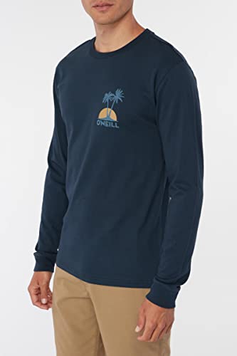 Mens Split Endz Graphic Long Sleeve T-Shirt, Navy, L