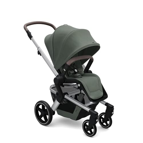 Joolz Hub+ - Premium Stroller for Babies from 6 Months up to 50 lbs - Superior Comfort & Safety - Easy Fold & Go - Integrated LED Lights - XXL Sunhood - Marvelous Green