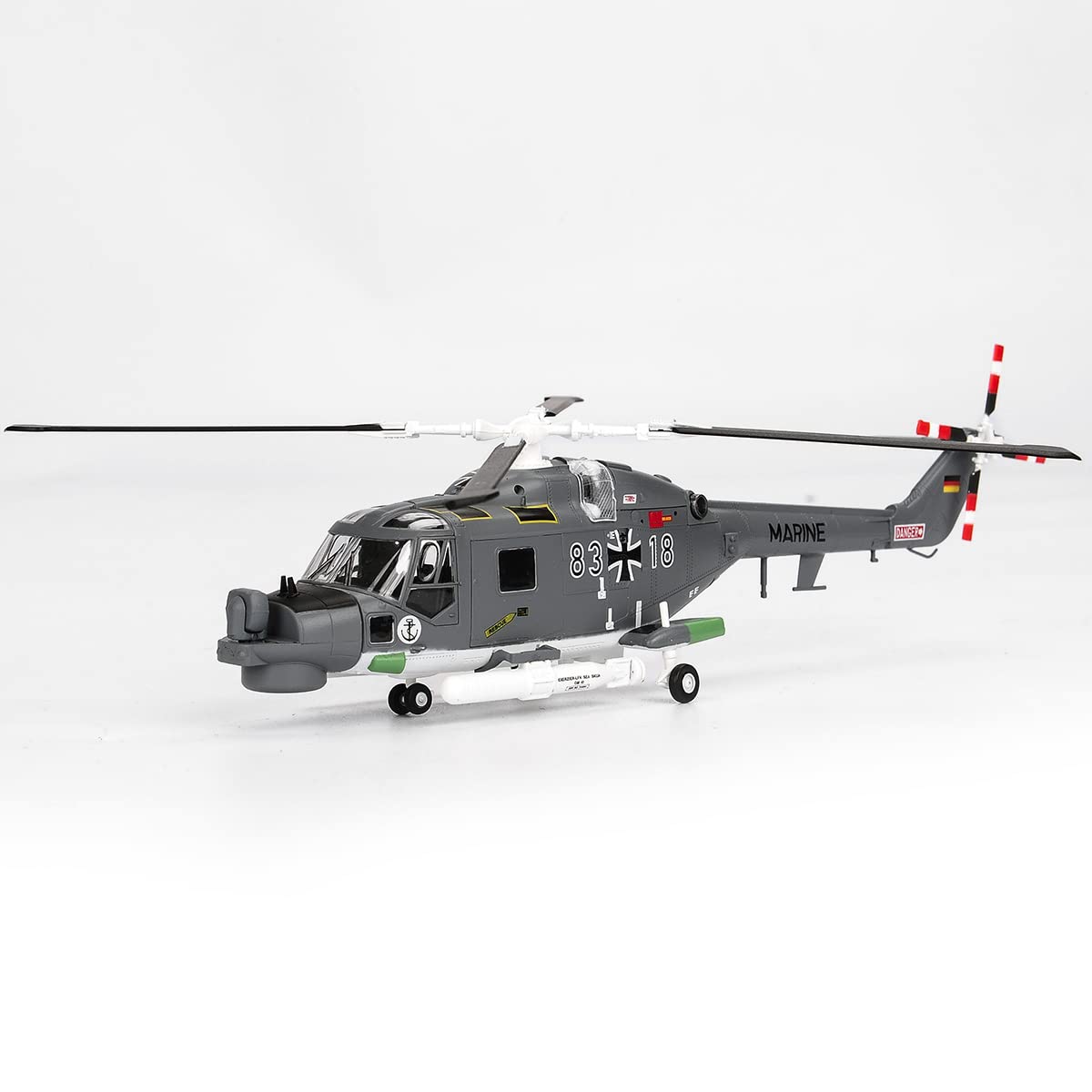 RoofWorld 1/72 Scale Military Fighter Helicopter,German Navy Lynx MK88 Lynx Helicopter Aircraft Model Toy for Collection Gift