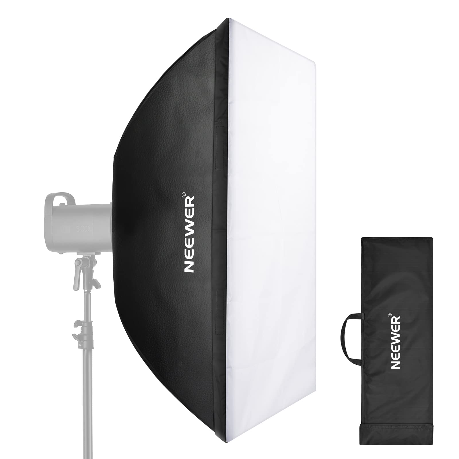 NEEWER 24βx35β (60x90cm) Rectangular Softbox, Studio Monolight Softbox with Bowens Mount, Diffuser & Carrying Bag for Portrait Product Photography, Compatible with S101-400W/300W, SL-70W, CB60/100/150