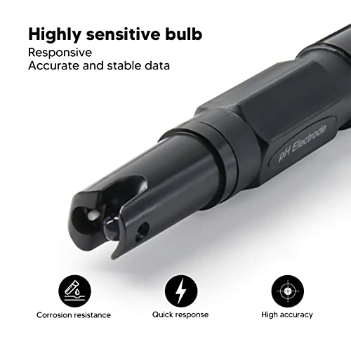 PH Probe, 0.00 To 14.00PH Waterproof Lightweight PH Electrode for Aquaculture (1.9m)