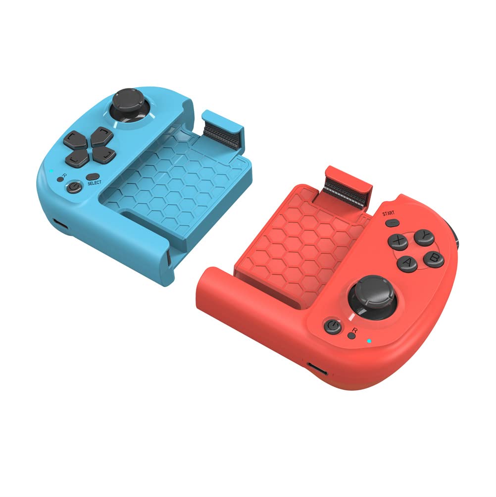 Portable Left And Right Separation Gamepad Wireless Bluetooth Compatible Gamepad Joystick For Android Smartphone PC TV MOCUTE-061 (Blue green)