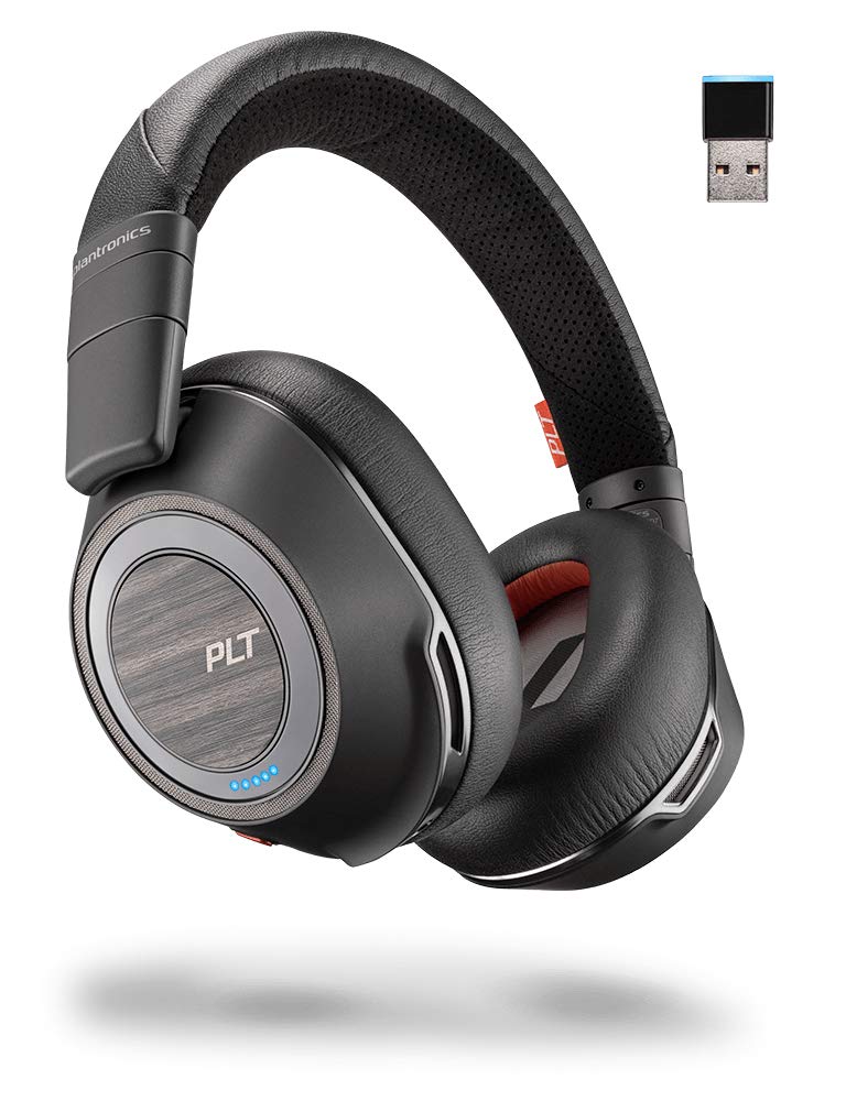 Plantronics - Voyager 8200 UC (Poly) - Bluetooth Dual-Ear (Stereo) Headset - USB-A Compatible to connect to your PC and Mac - Works with Teams, Zoom & more - Dual-Mode Active Noise Canceling