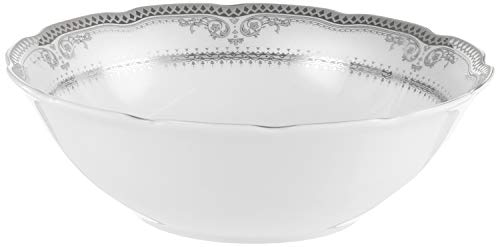 Lorenzo Import Victoria 57-Piece Wavy Porcelain Dinnerware Set