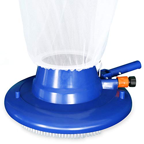 Pool Leaf Vacuum, 15” Large Pool Leaf Sucker with Brush, Include Reusable 16” X 23” Leaf Bag, Durable Leaf Bagger for Inground and Above Ground Swimming Pools (No Pole Include)