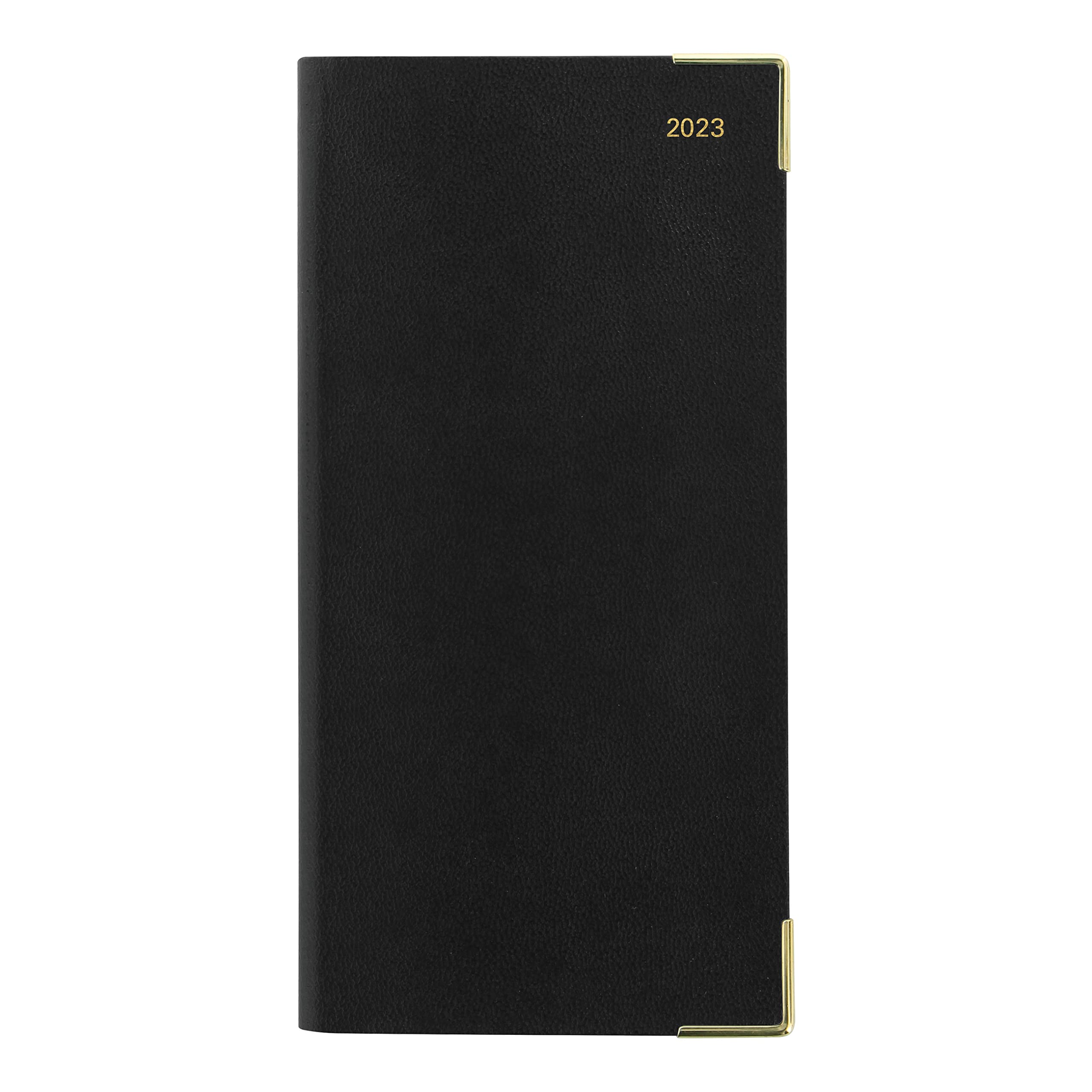 Letts of London 12S Daily Planner, Day Per Page, Classic Slim Month Per Page, 13 Months Jan 2023 - Jan 2024, Landscape Diary 2023 6 5/8" 3 1/4" (Black)