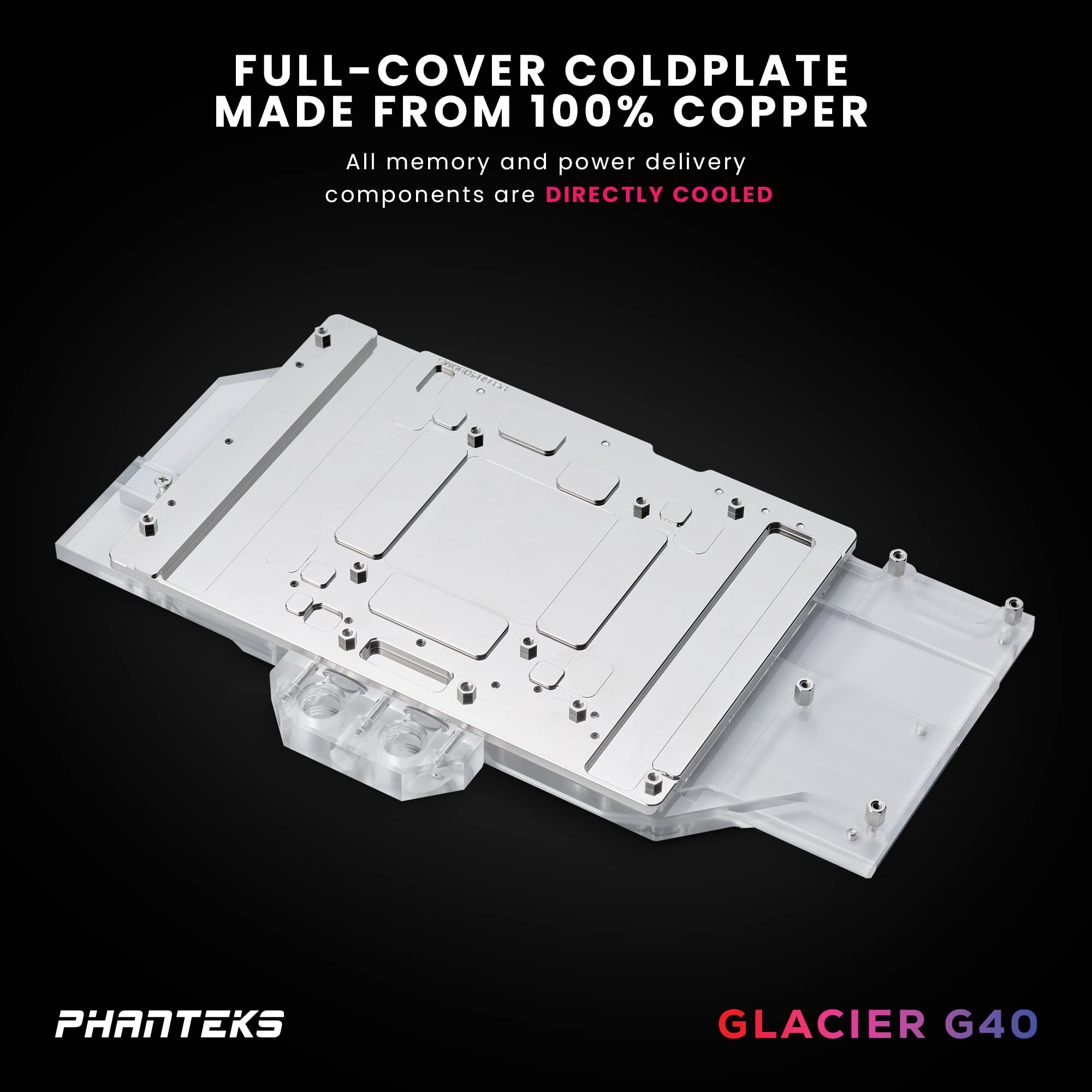 Phanteks (PH-GB4090MS Glacier G4090 MSI Water Block Bundle for MSI SUPRIM (X) / Gaming (X) Trio RTX 4090, Nickel-Plated Copper Block, Acrylic, Aluminum Cover Plate, Digital-RGB (Chrome)