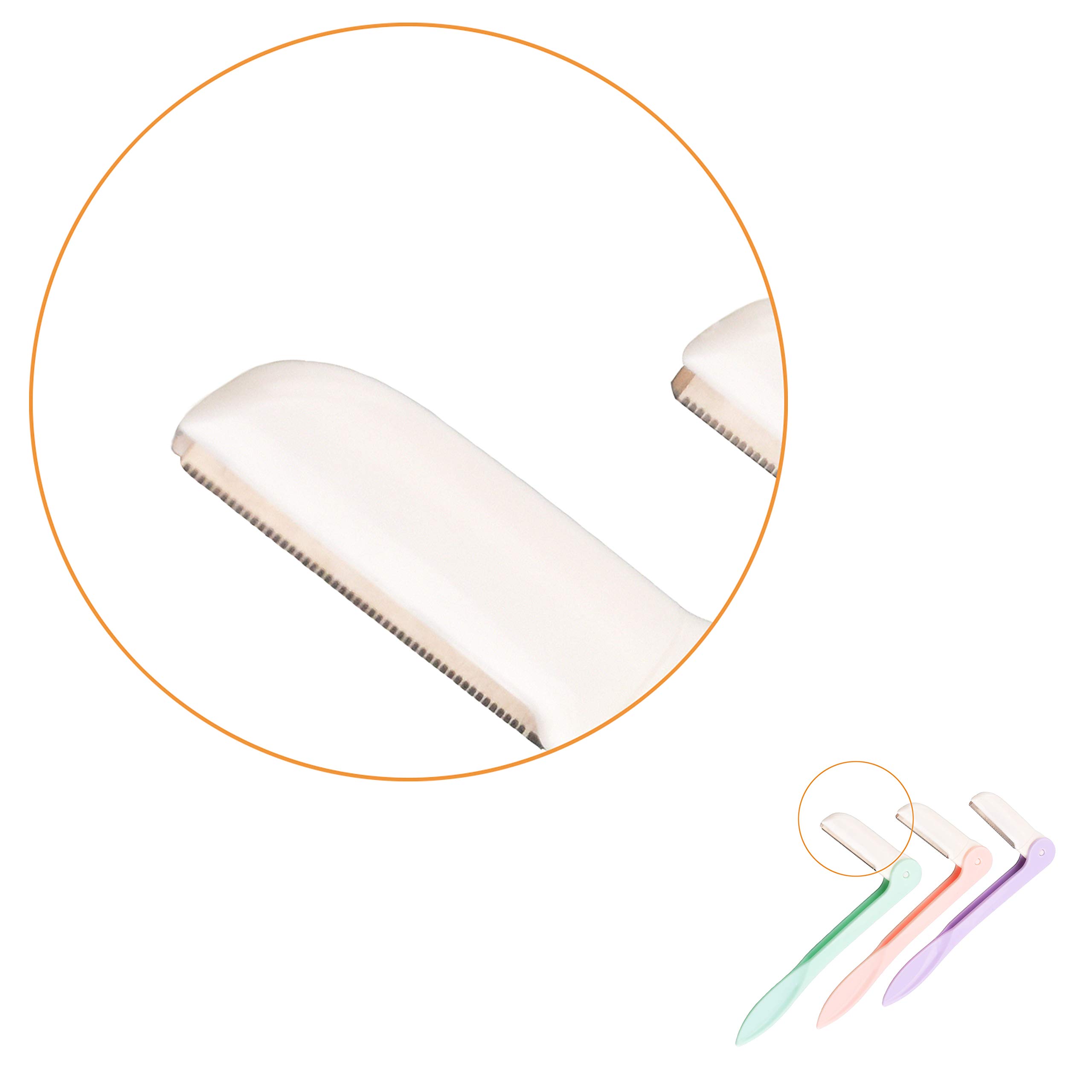 KUSARAR Foldable Eyebrow Razor Dermaplaning Tool (Pack of 3)
