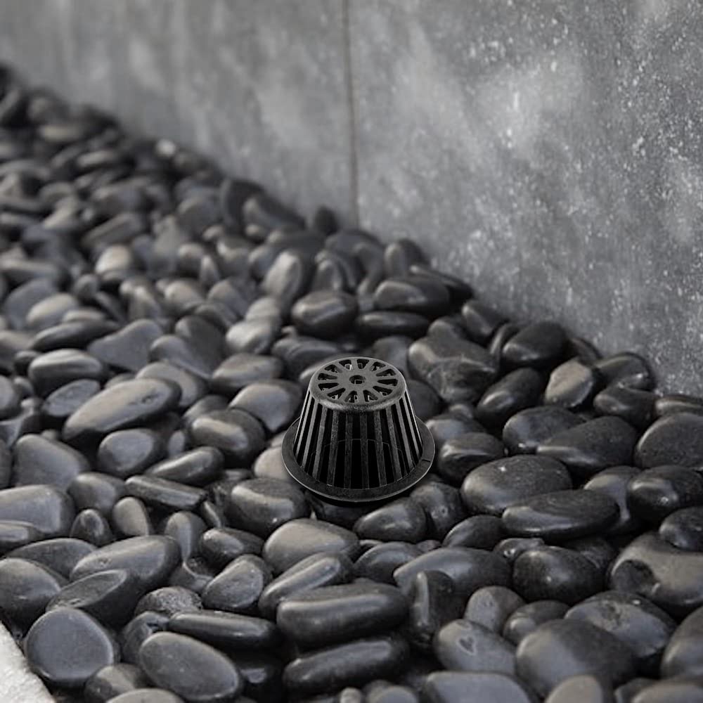 Premium USA Made 3" Inch Black Outdoor Round Atrium Drain Grate Cover - Fits 3" Inch Sewer & Drain Pipe/Fittings, Also Fits Triple Wall Pipe & Corrugated Landscape Pipe 3" (Black)