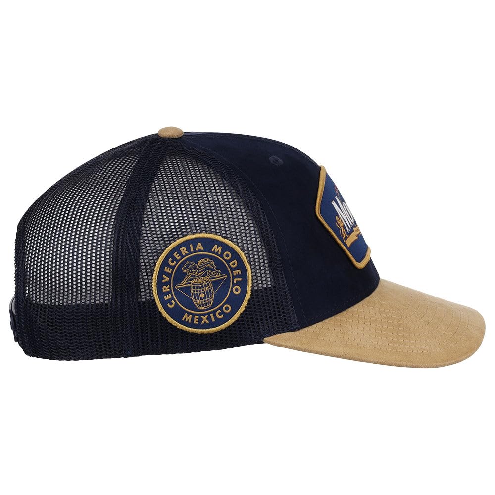 Modelo Beer Patch A-Frame Trucker Adjustable Snapback Cap Navy