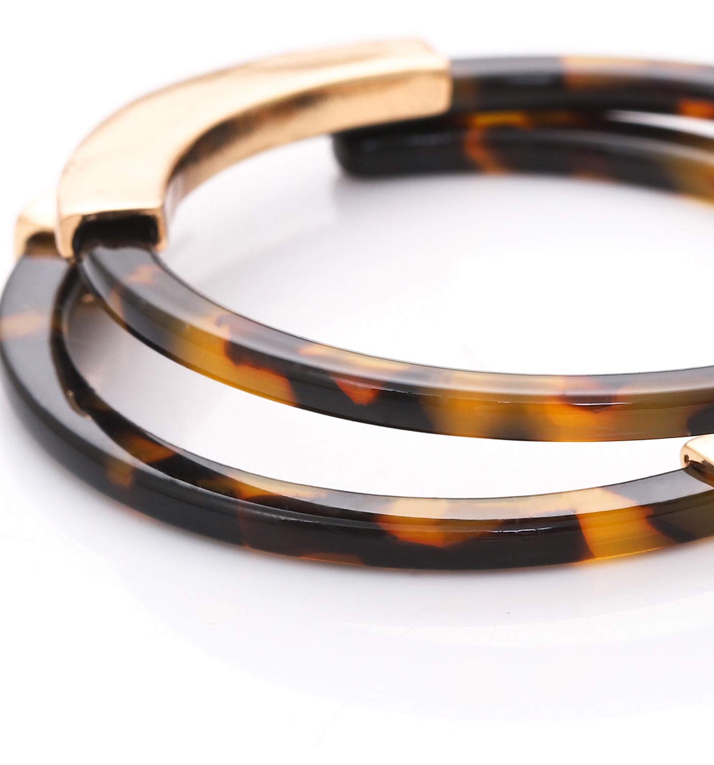 Hoop Earrings for Women Geometry Acrylic Resin Earrings Bohemia Tortoise Shell Earrings Mottled Statement Stud Earrings Fashion Jewelry(Dark Leopard)
