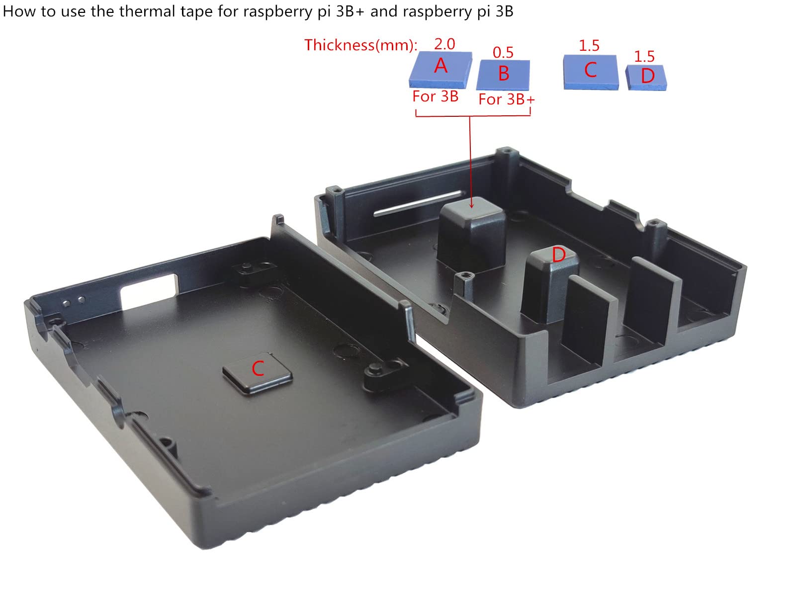 Raspberry Pi 3 B+ Case, Aluminum Alloy Passive Cooling Metal Case for Raspberry Pi 3 Model B+/Raspberry Pi 3 Model B