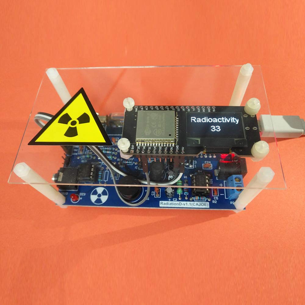 PENCHEN Assembled DIY Geiger Counter Kit Module Nuclear Radiation Detector LCD Display with Sound and Light Alarm Function