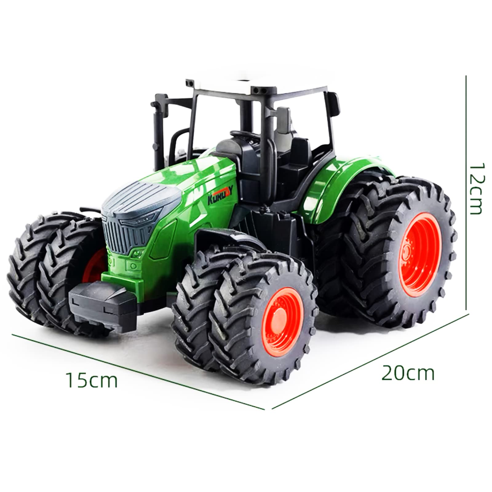 PERKPUTOE RC Tractor Toys, Remote Control Tractor with Trailer Front Gripper Cows Sheep Tractor Toys Set,RC Tractor Trailer Set Gift Toy with Light for Kids Age3+ Christmas Birthday Gift