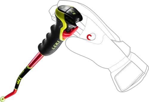 Leki Unisex Adult Sporting Goods, Bright Red - Black - Neon Yellow, 95